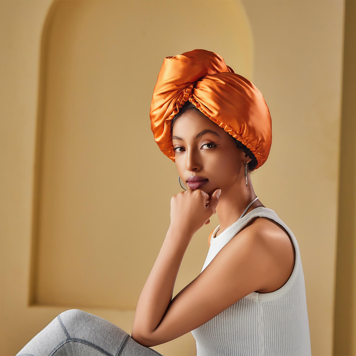 Diamond Glow Silk Turban